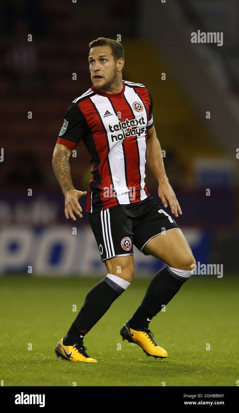 Billy Sharp of Sheffield Utd during the Carabao Cup, second round match ...