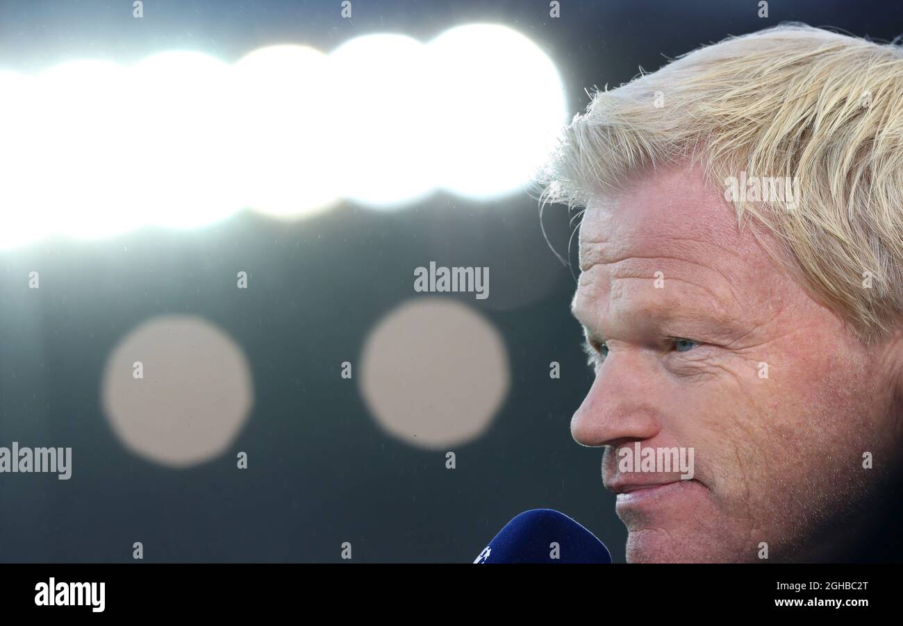Oliver Kahn during the Champions League playoff round at the Anfield ...