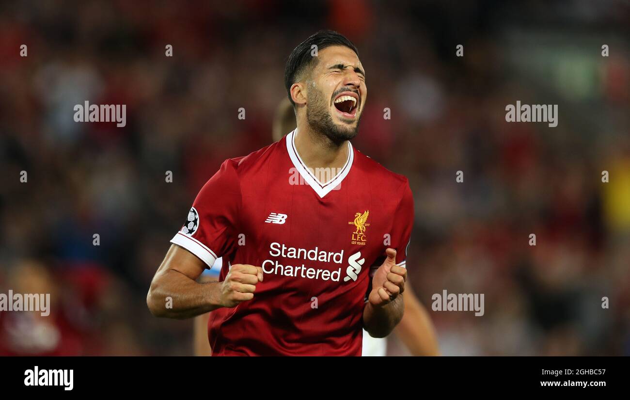Emre Can of Liverpool during the Champions League playoff round at the ...