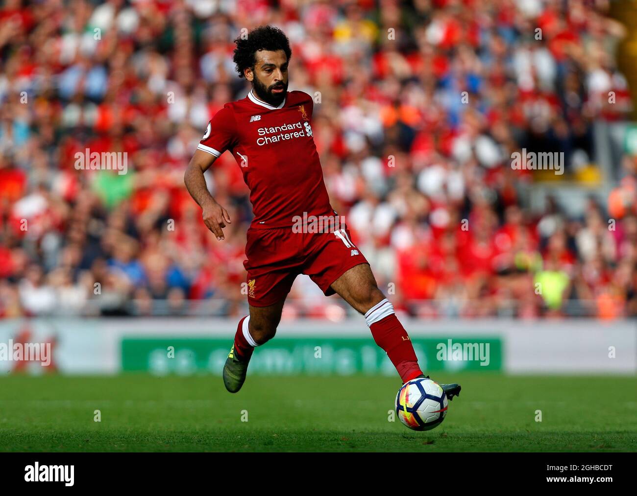 Liverpool's Mohamed Salah in action during the premier league match at ...
