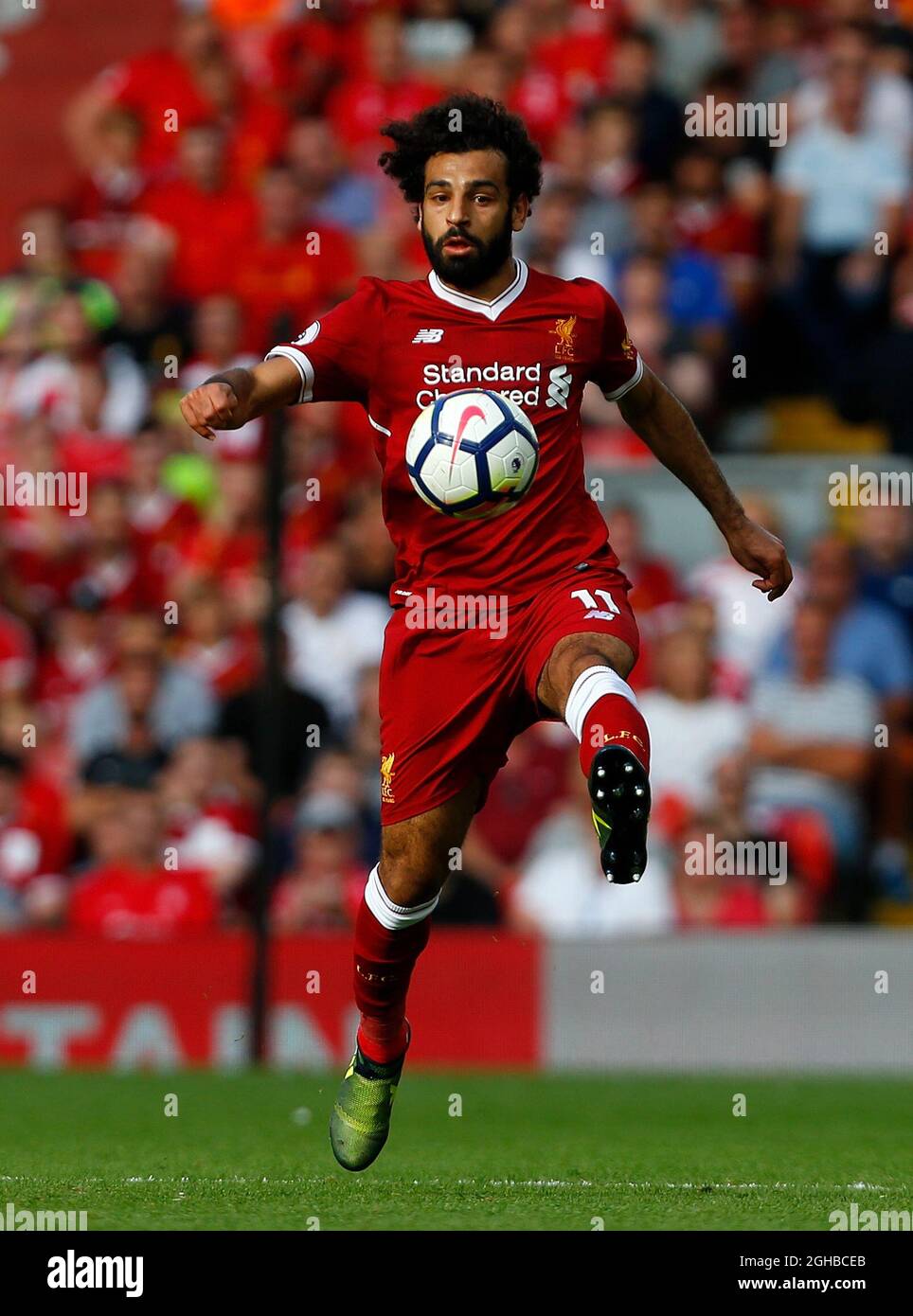 Liverpool's Mohamed Salah in action during the premier league match at ...