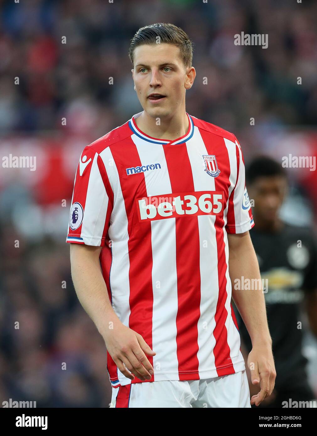 Stoke's Kevin Wimmer in action during the premier league match at the ...