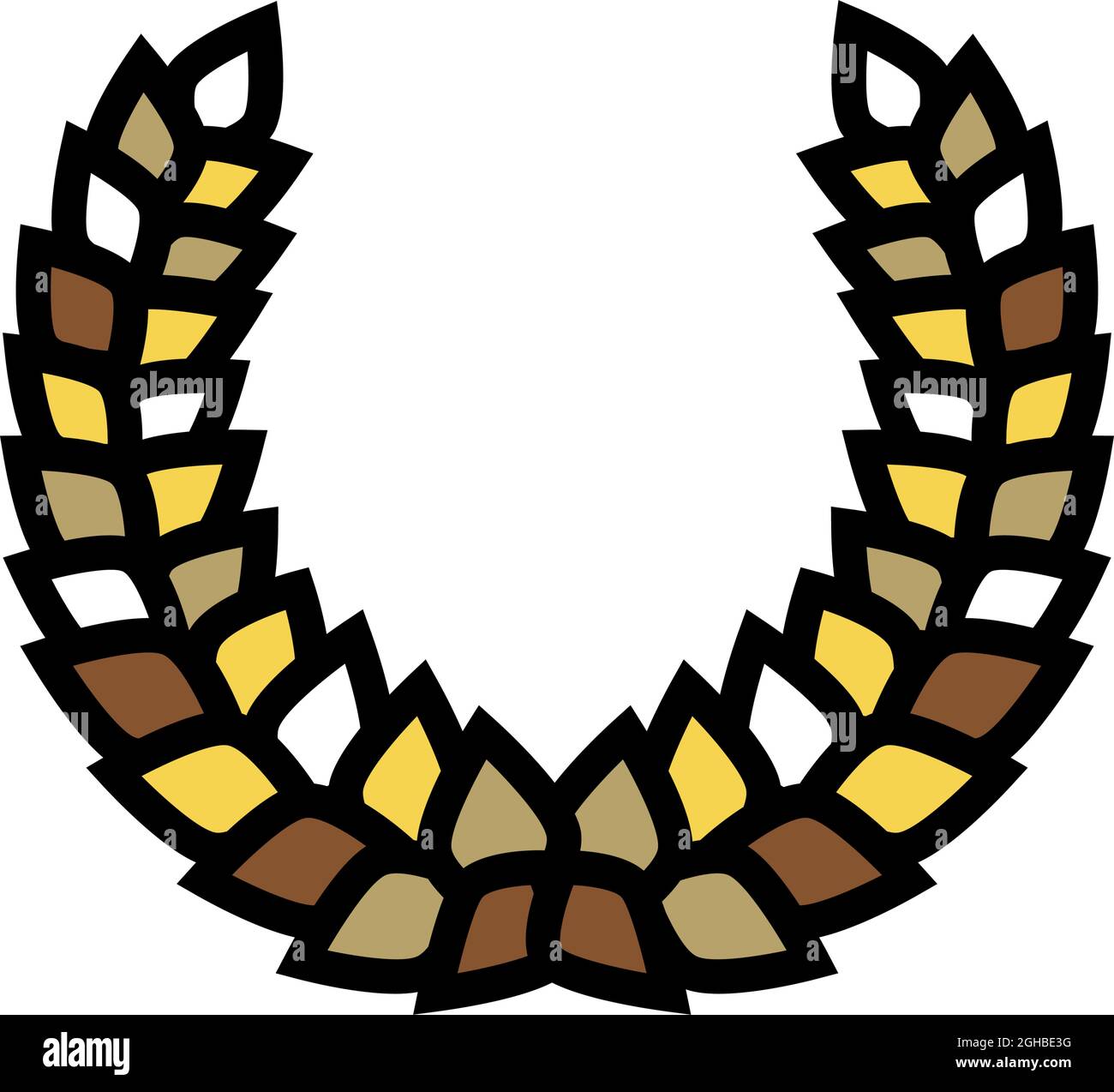 laurel wreath ancient rome color icon vector illustration Stock Vector ...