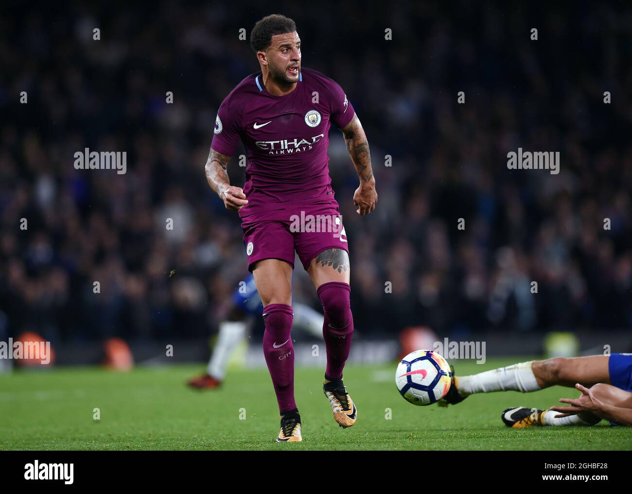 Kyle Walker of Manchester City during the premier league match at the ...