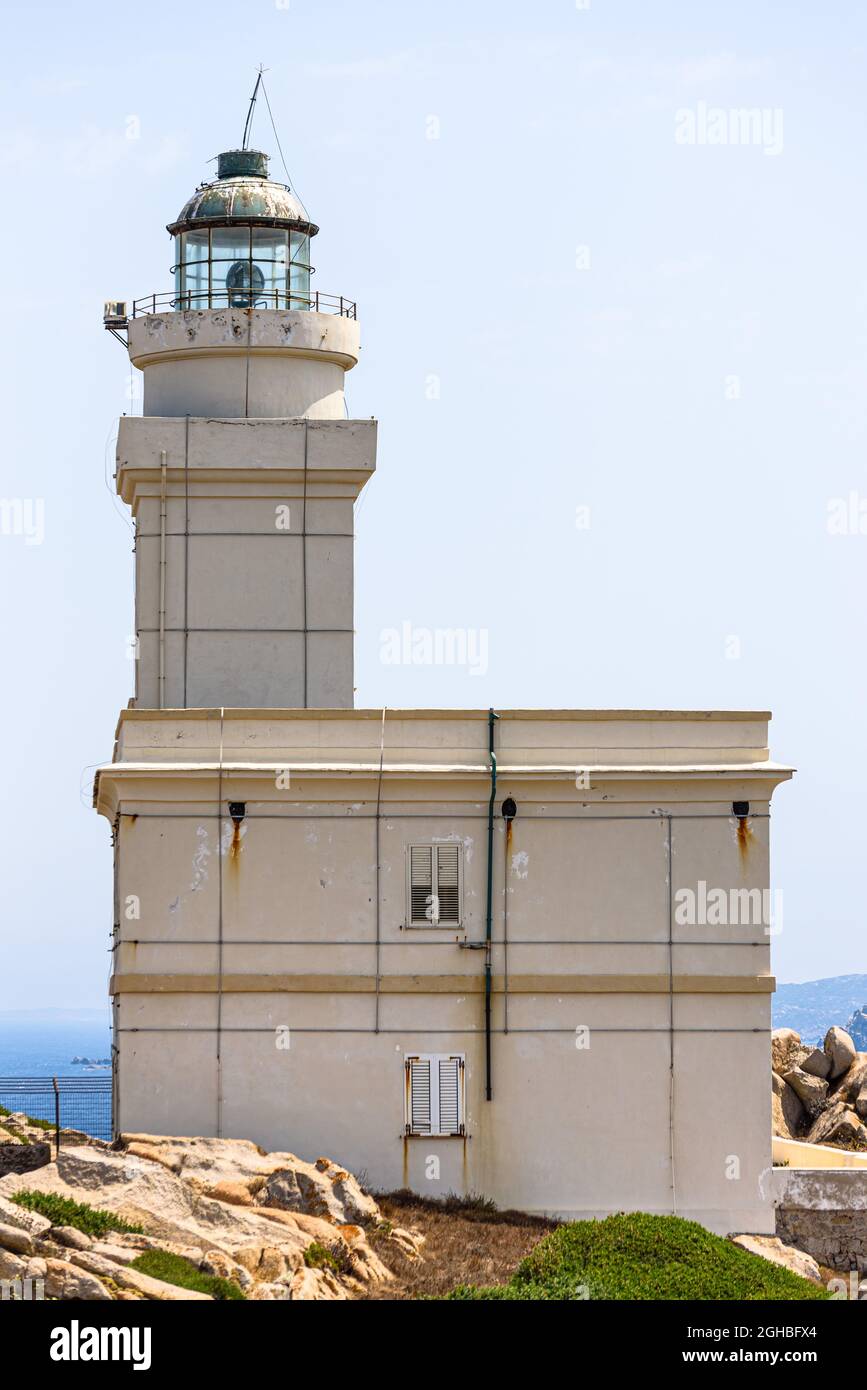 The Capo Testa Lighthouse in Sardinia Stock Photo - Alamy