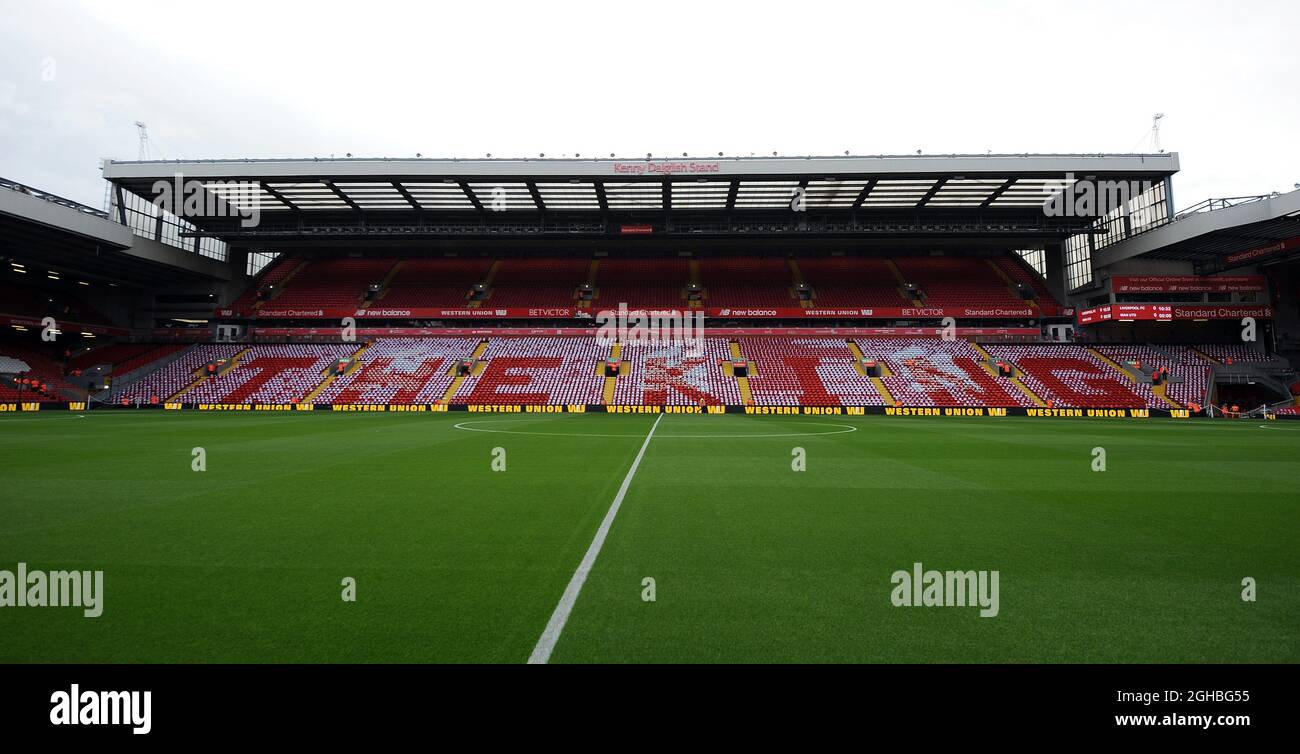 The new Kenny Dalglish stand before the start of the premier league ...