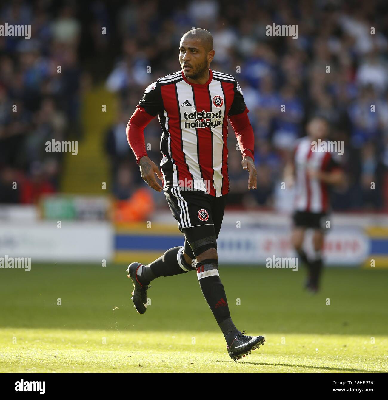 Leon Clarke of Sheffield Utd during the Championship match at Bramall ...