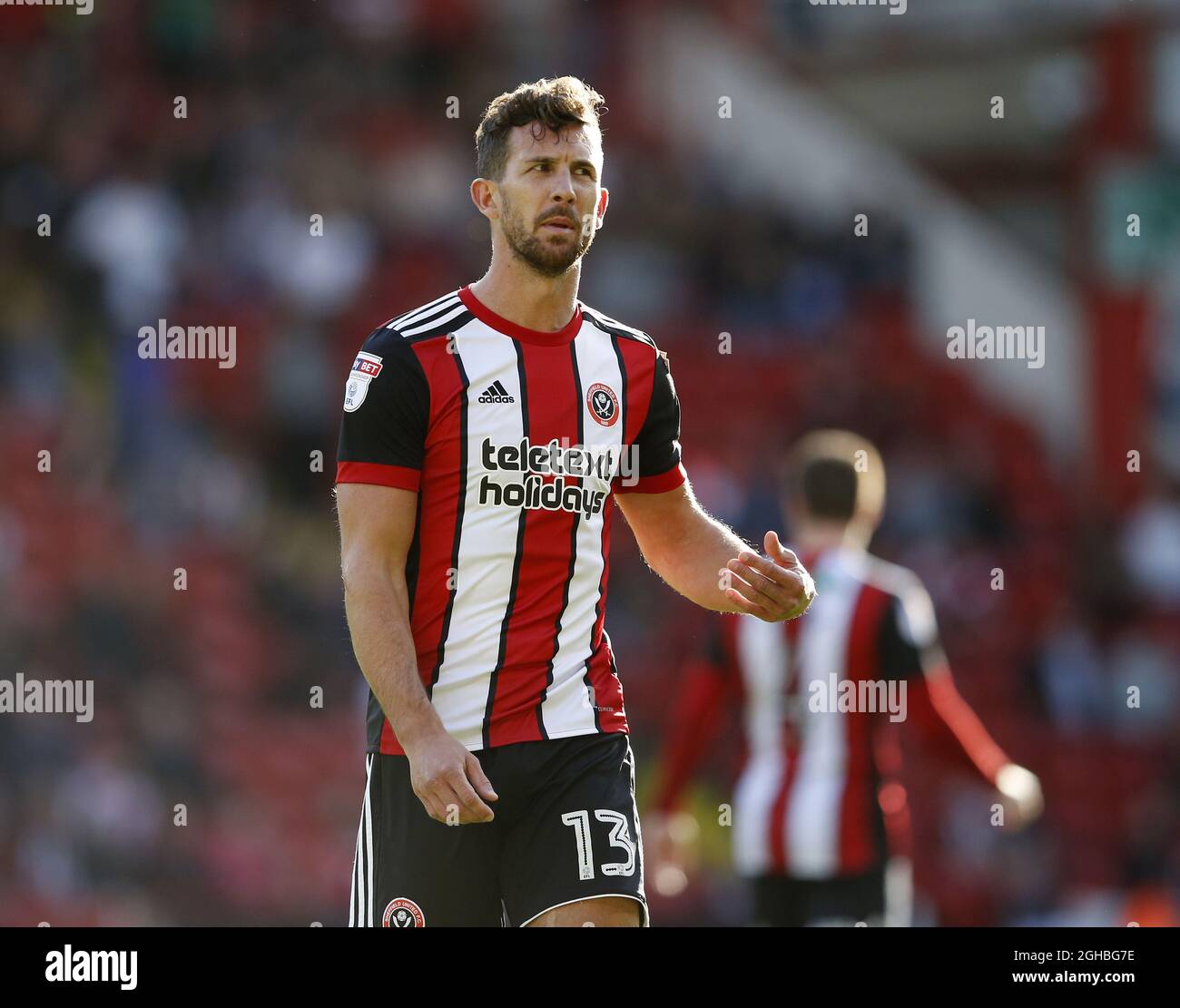 Jake Wright of Sheffield Utd during the Championship match at Bramall ...