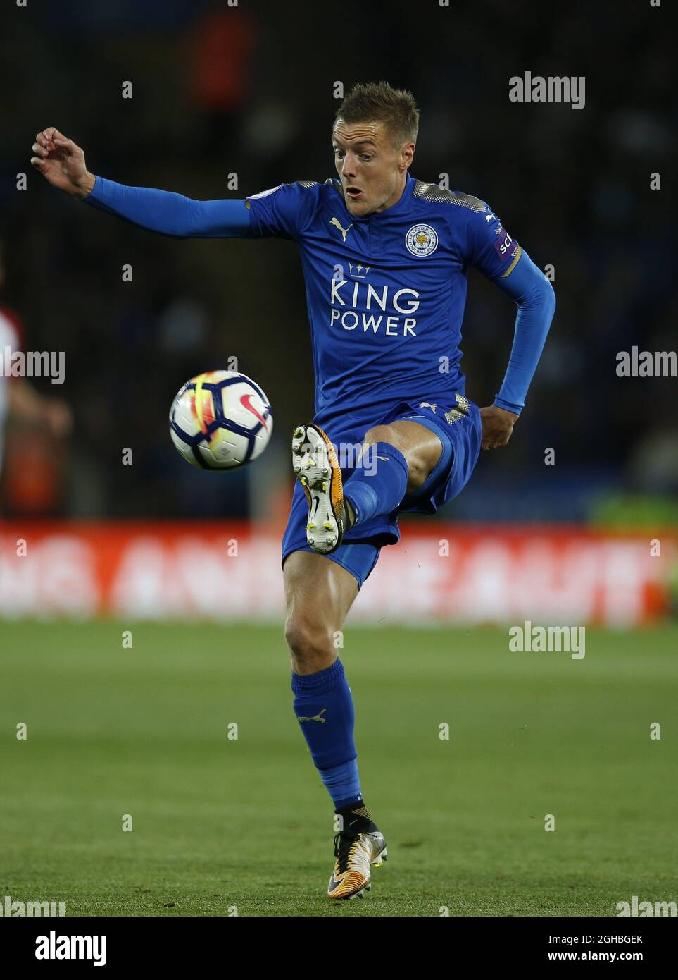Jamie Vardy of Leicester City during the premier league match at the ...