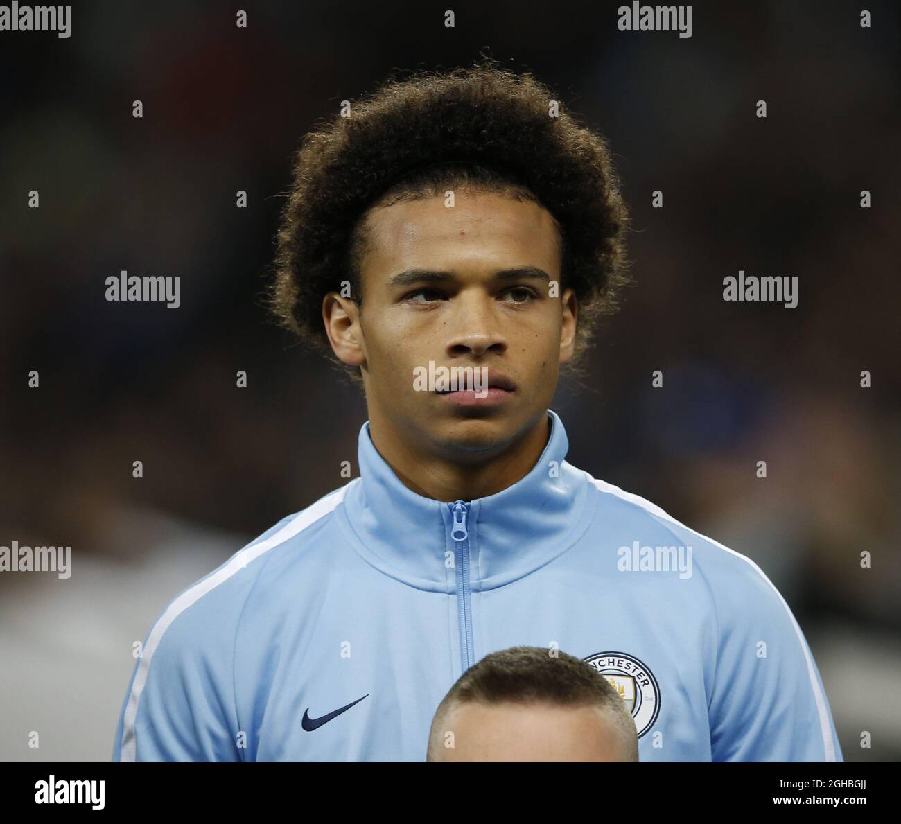 Leroy Sane of Manchester City during the champions league match at the ...