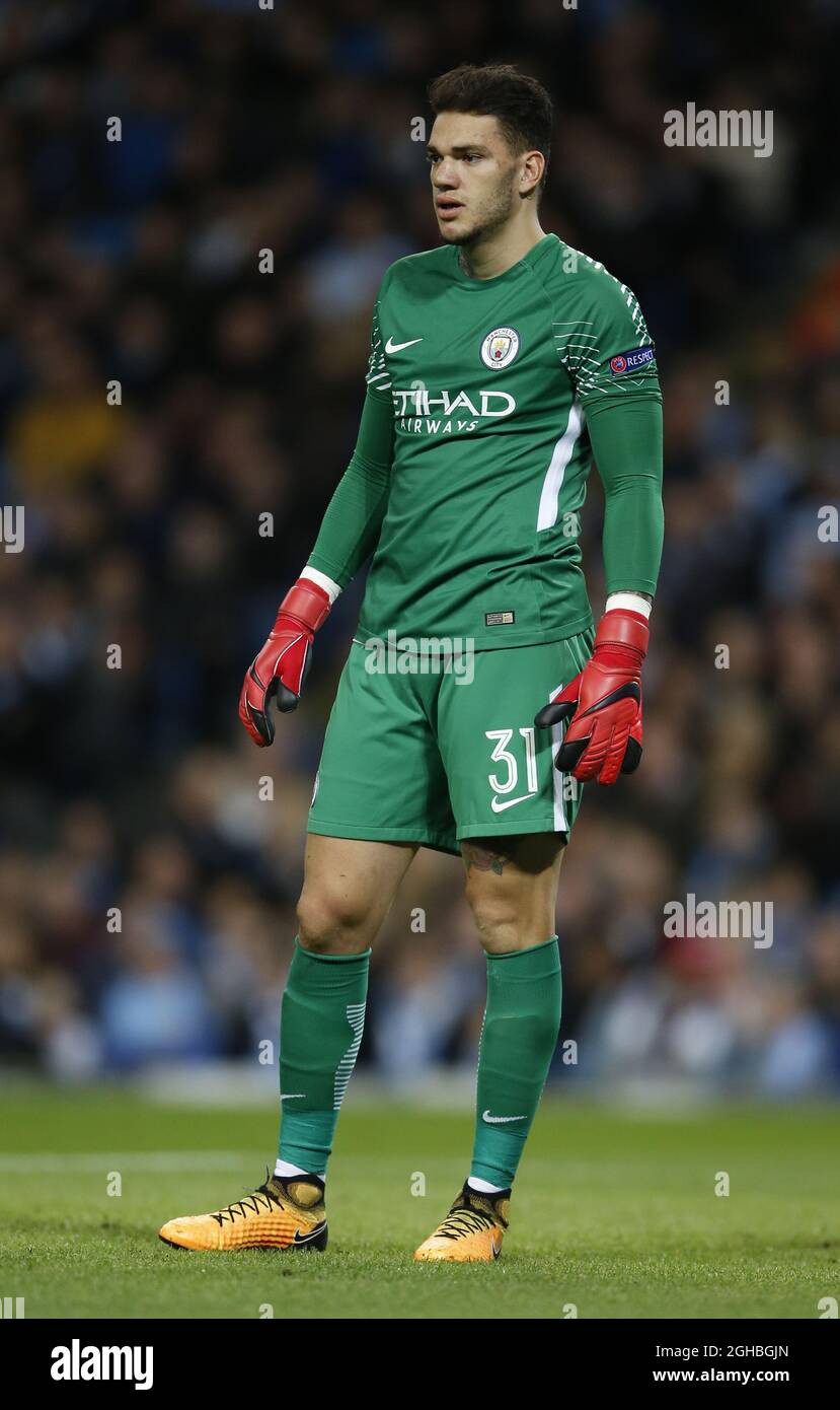 Ederson of Manchester City during the champions league match at the ...