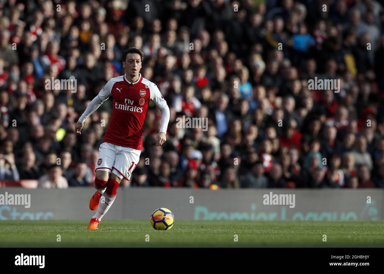 Arsenal's Mesut Ozil in action during the premier league match at the ...