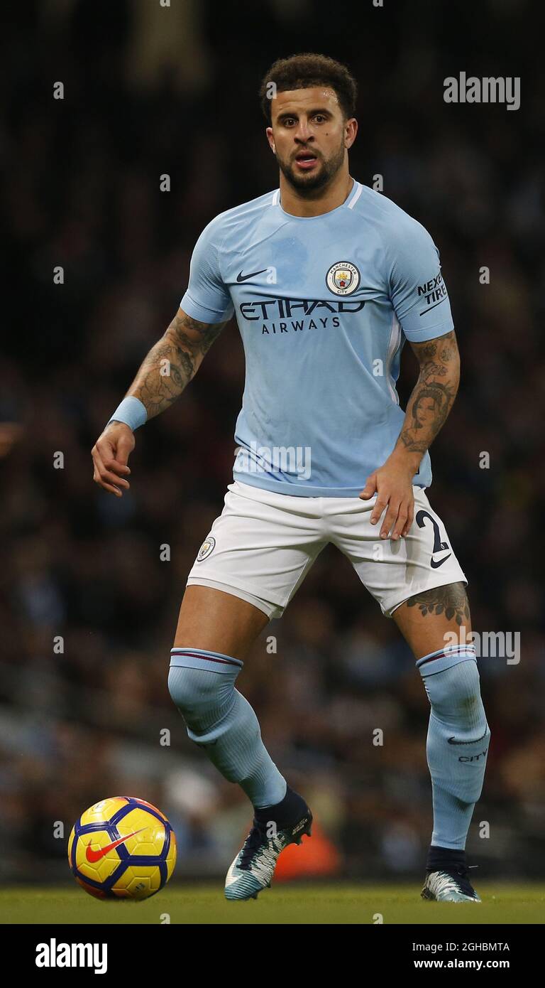 Kyle Walker of Manchester City during the premier league match at the ...