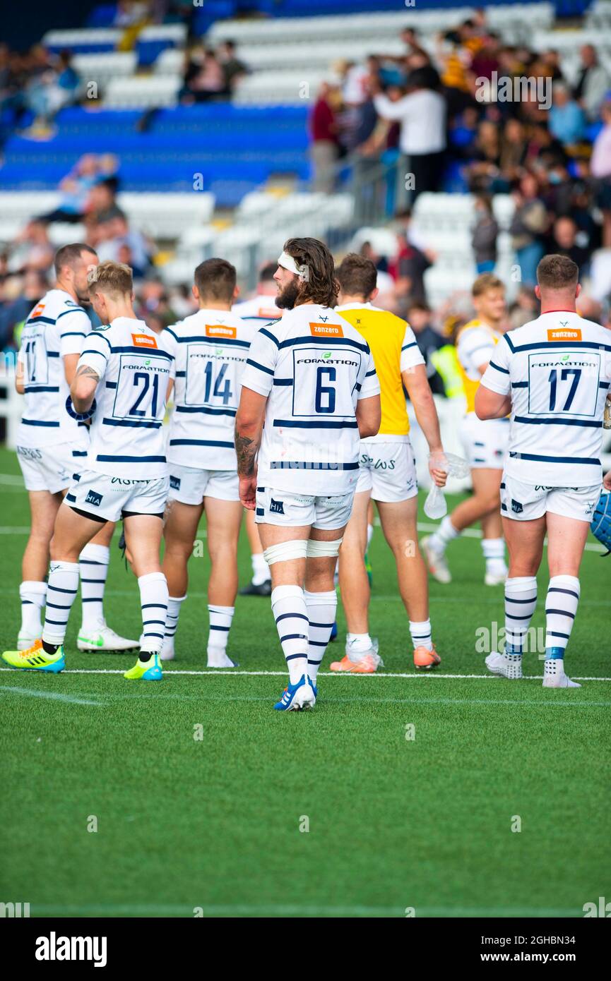 COVENTRY, ENGLAND - 4th- SEPT : The Coventry Rugby players after the ...