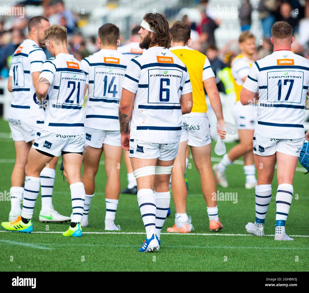 COVENTRY, ENGLAND - 4th- SEPT : The Coventry Rugby players after the ...