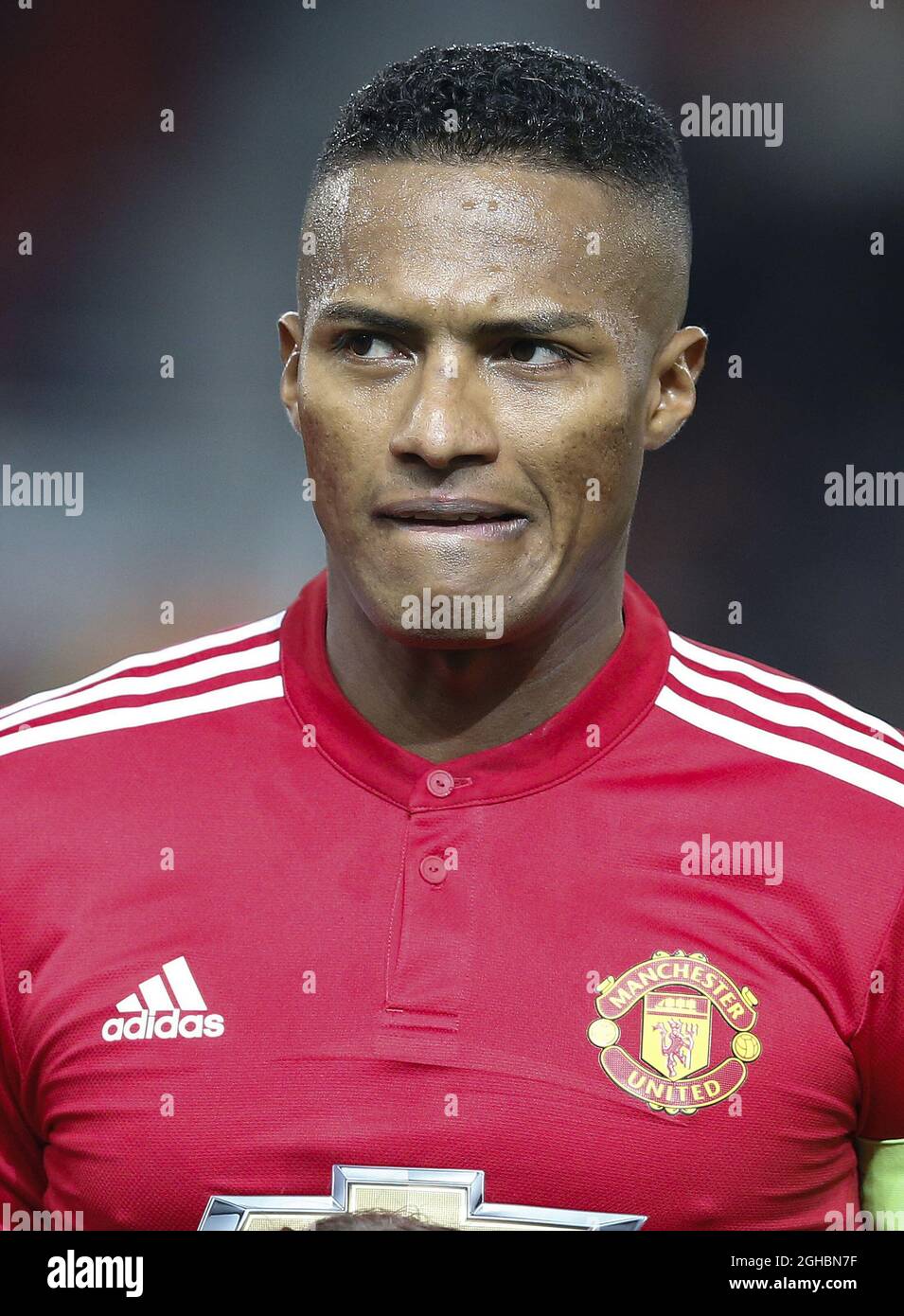 Luis Antonio Valencia of Manchester United during the Champions League ...