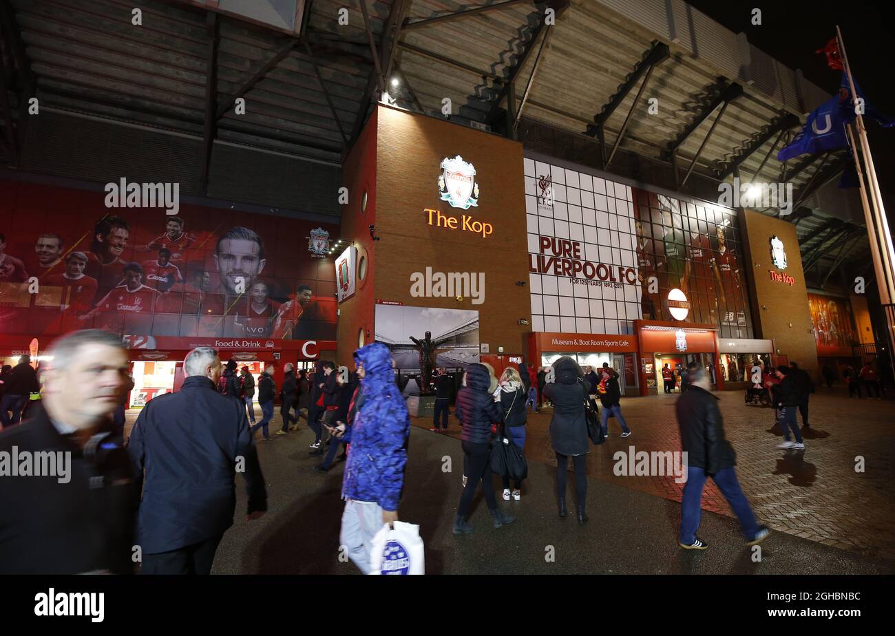 Anfield stadium night hi-res stock photography and images - Alamy