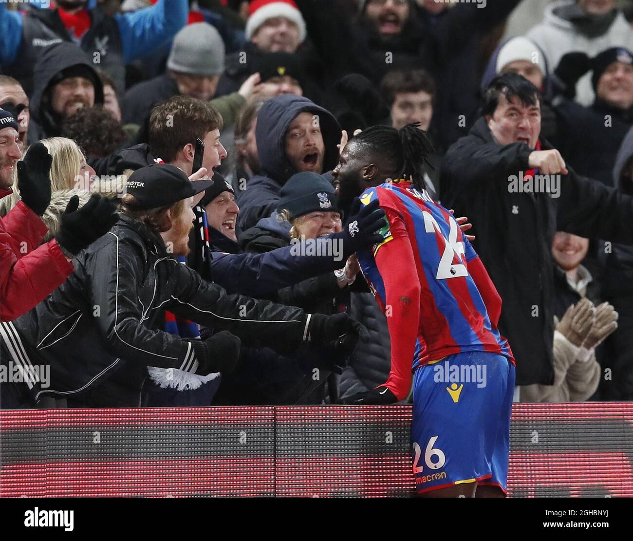 Crystal Palace's Bakary Sako celebrates his opening goal during the ...