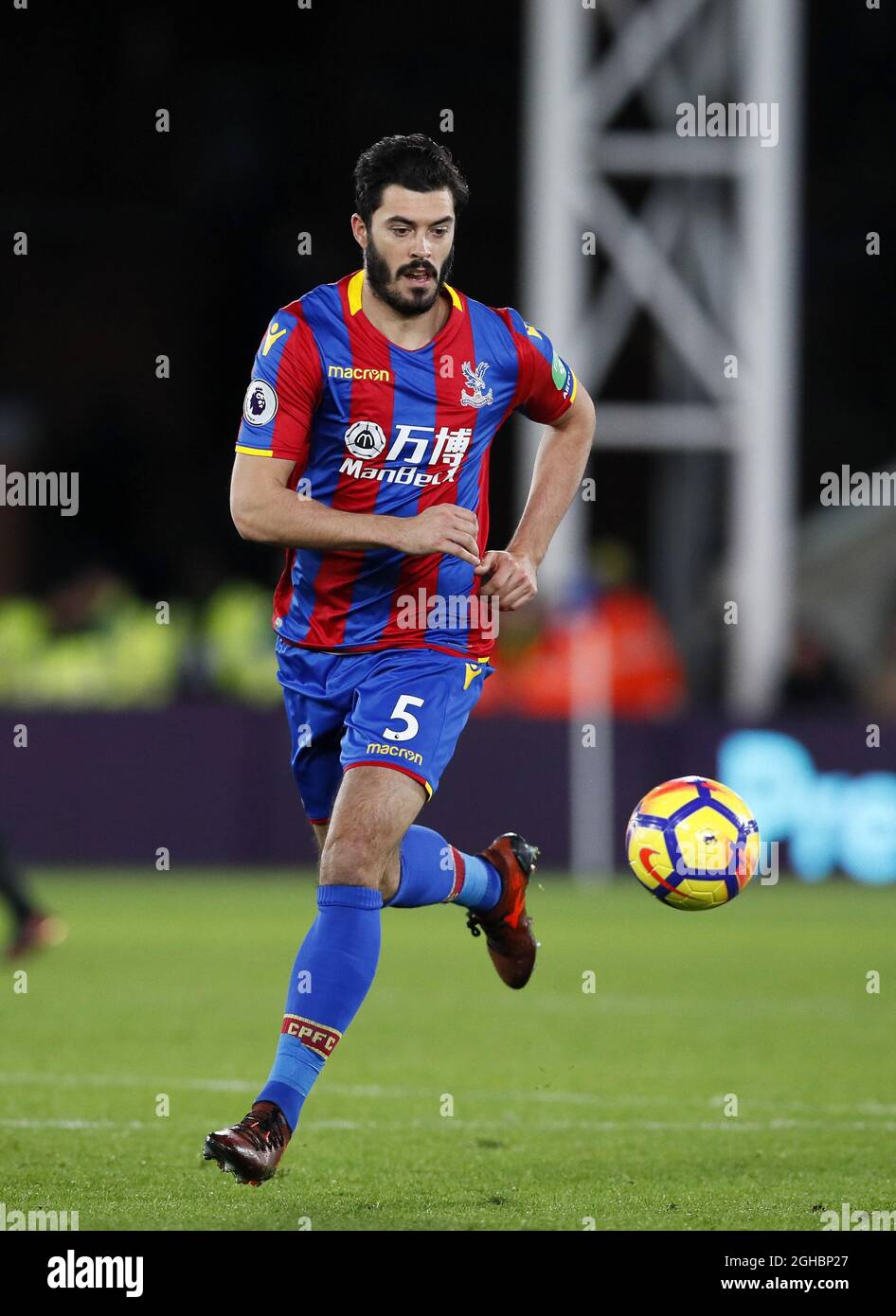 Crystal Palace's James Tomkins in action during the premier league ...