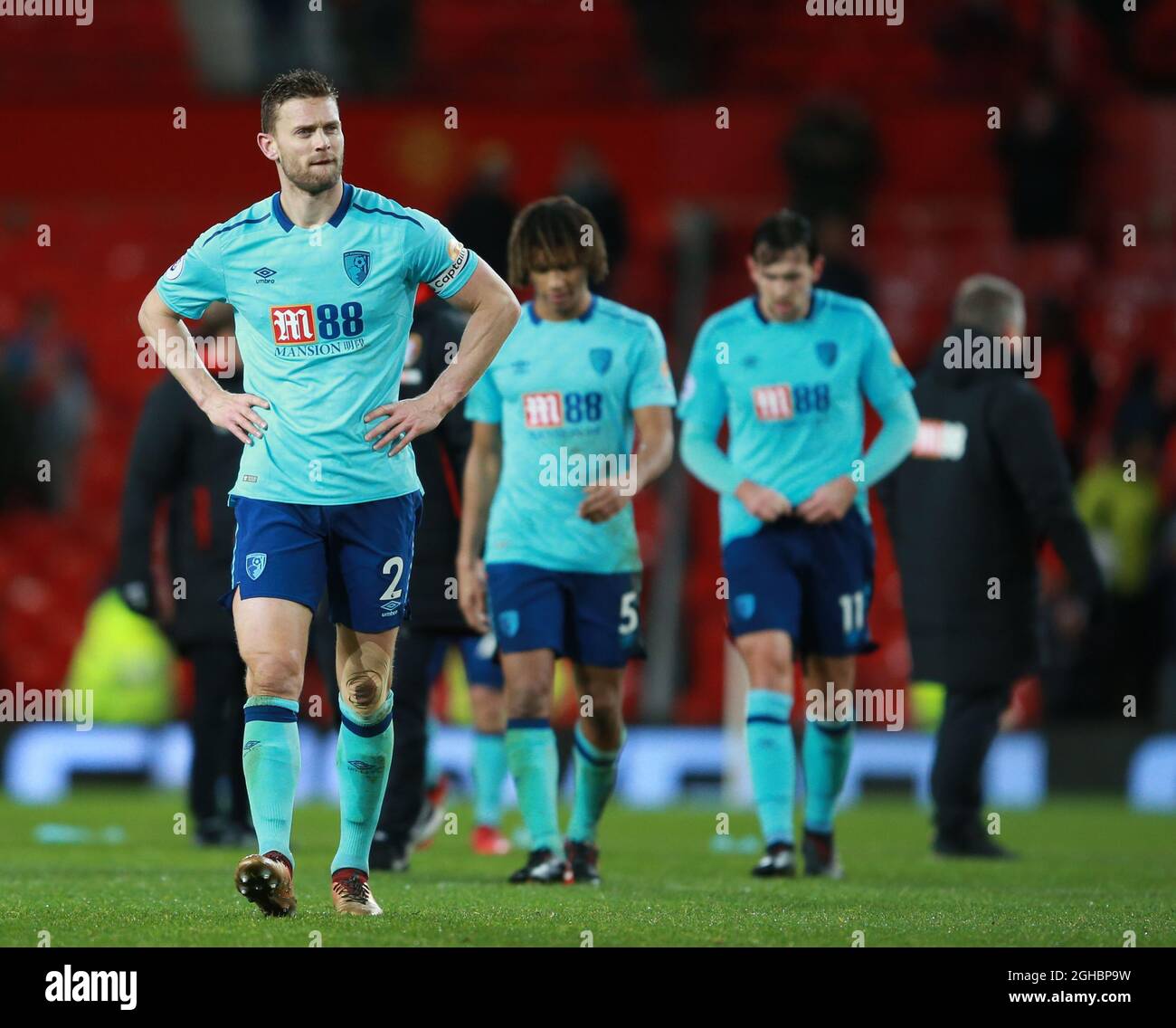 Simon Francis of Bournemouth dejected during the premier league match ...