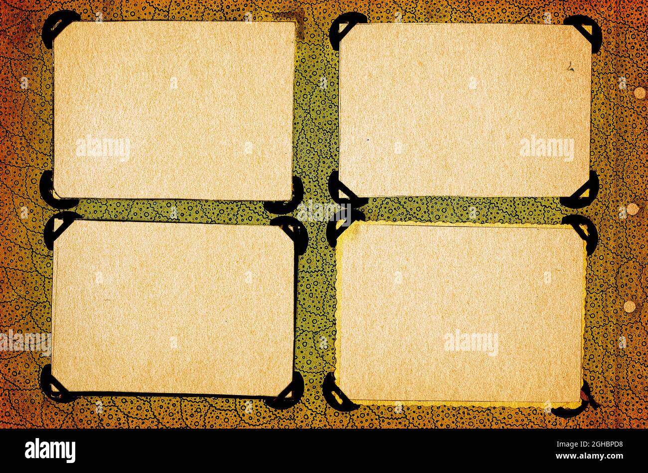 Vintage Photo Frames on the Old Aged Album Stock Photo - Alamy