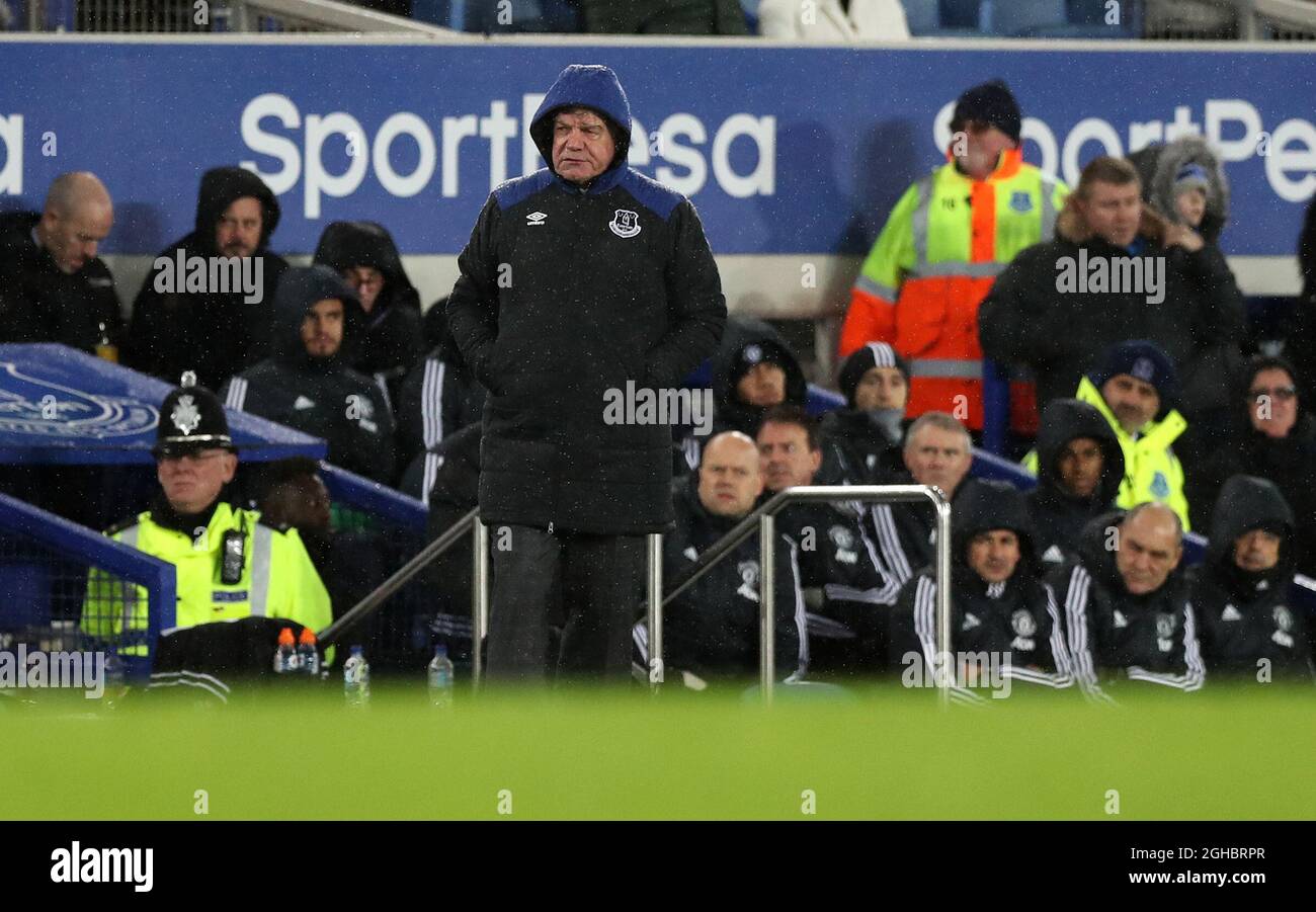 Everton manager Sam Allerdyce during the English Premier League match ...