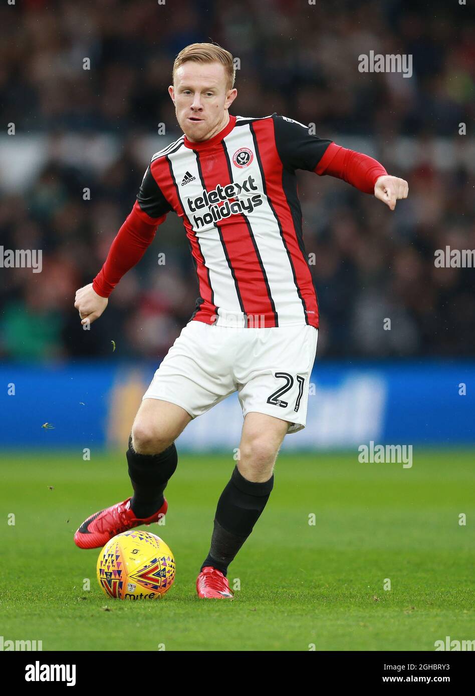 Mark Duffy of Sheffield Utd during the Championship match at the Pride ...