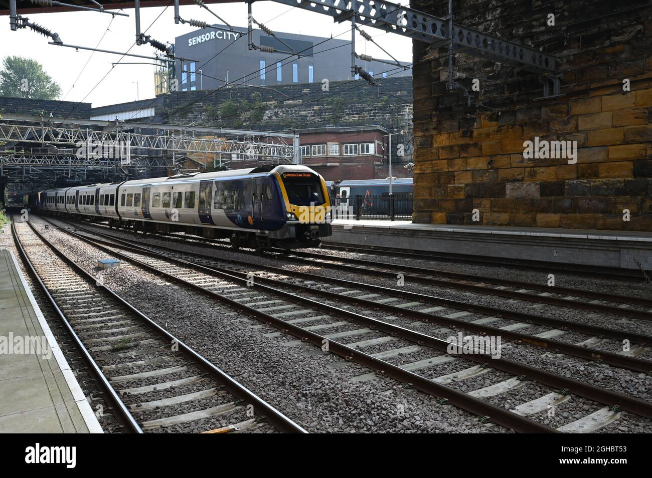 A class 331 electric train entering Liverpool Lime Street station in ...