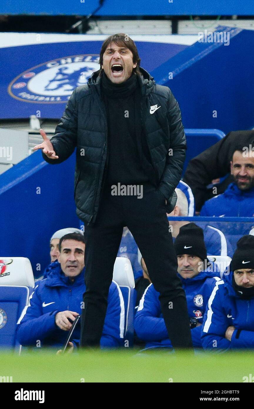 Chelsea Manager Antonio Conte during the premier league match at the ...