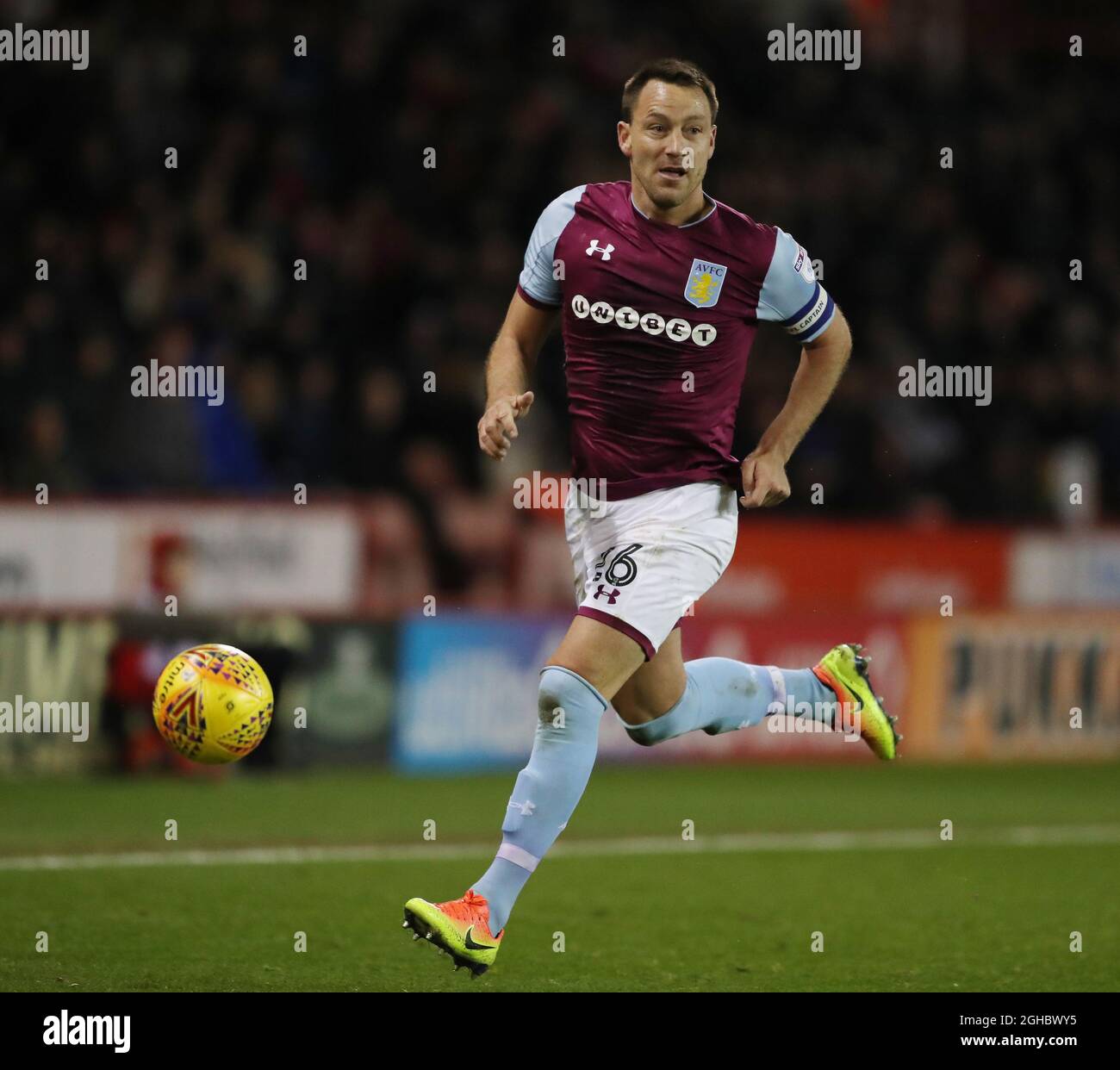 John Terry of Aston Villa during the Championship match at Bramall Lane ...
