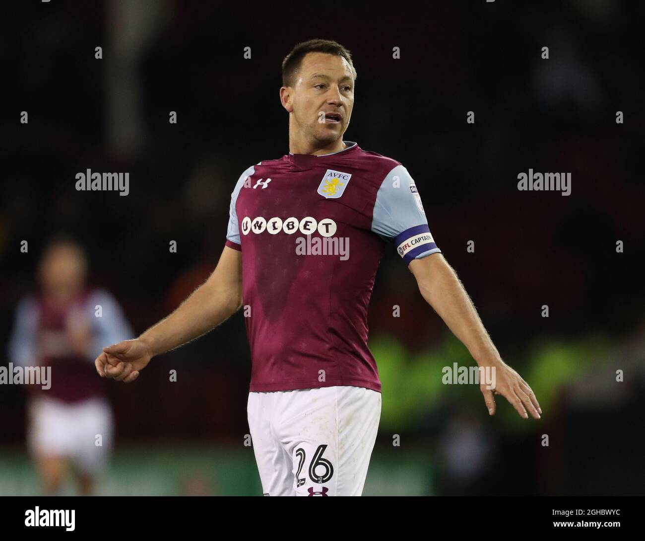 John Terry of Aston Villa during the Championship match at Bramall Lane ...
