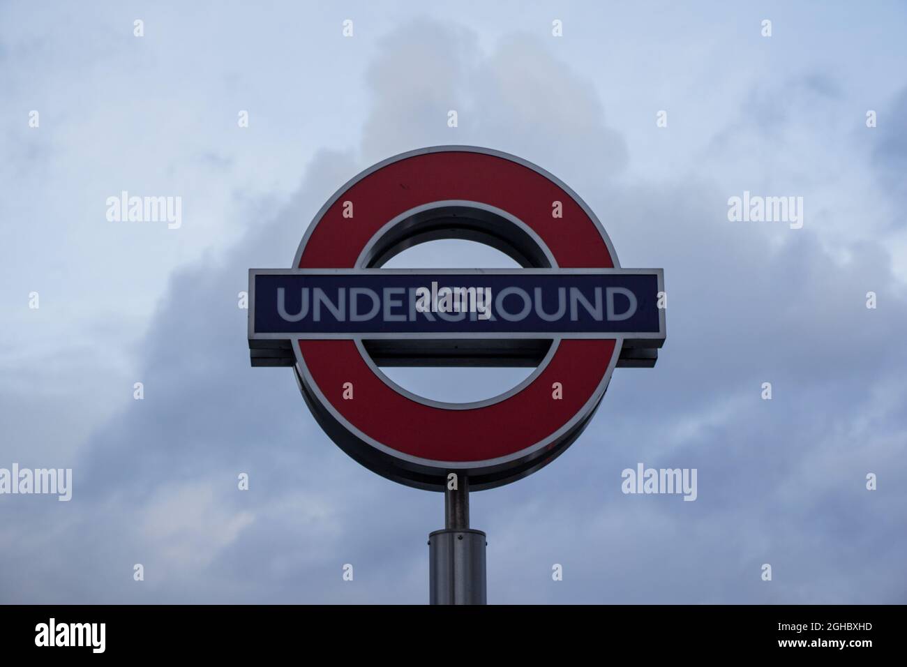 Underground sign in London Stock Photo - Alamy