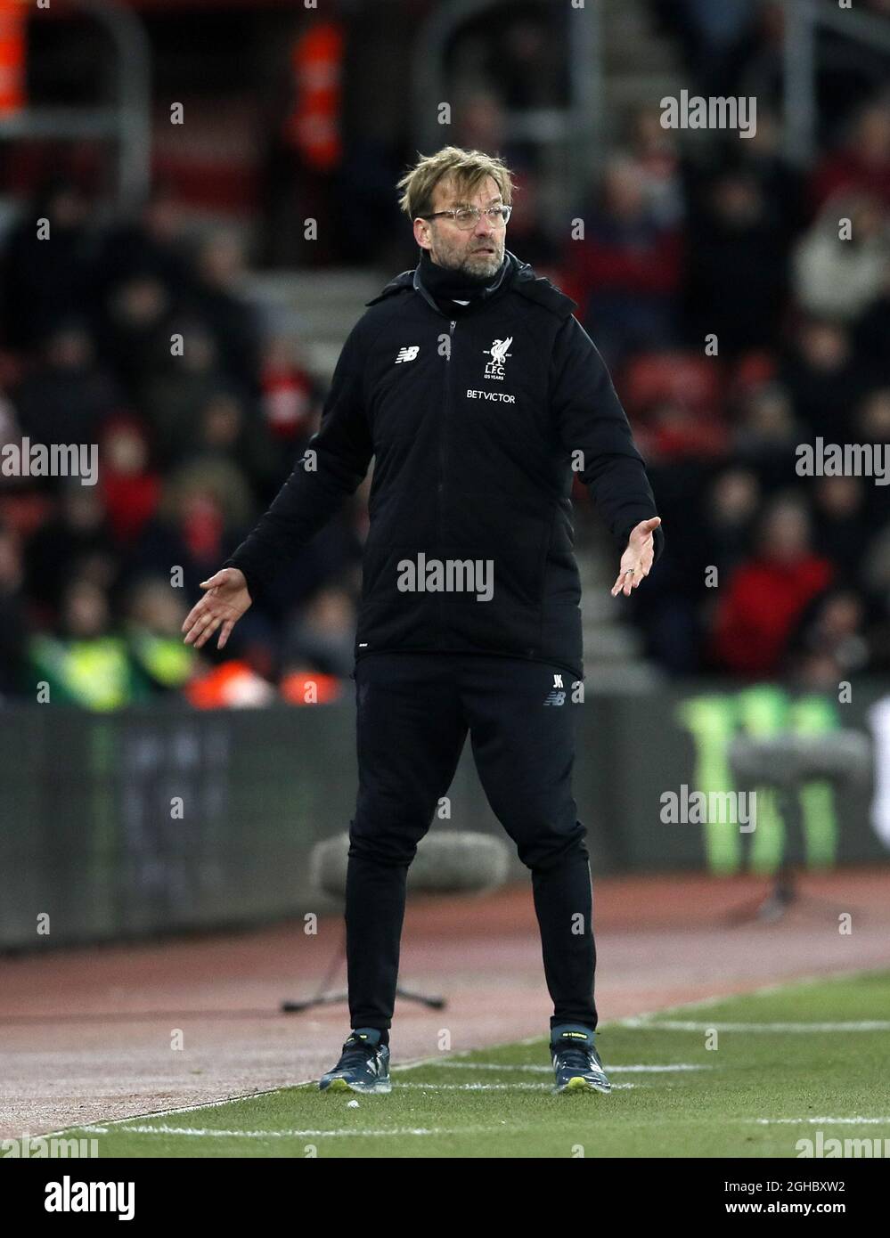 Liverpool's Jurgen Klopp looks on during the premier league match at St ...