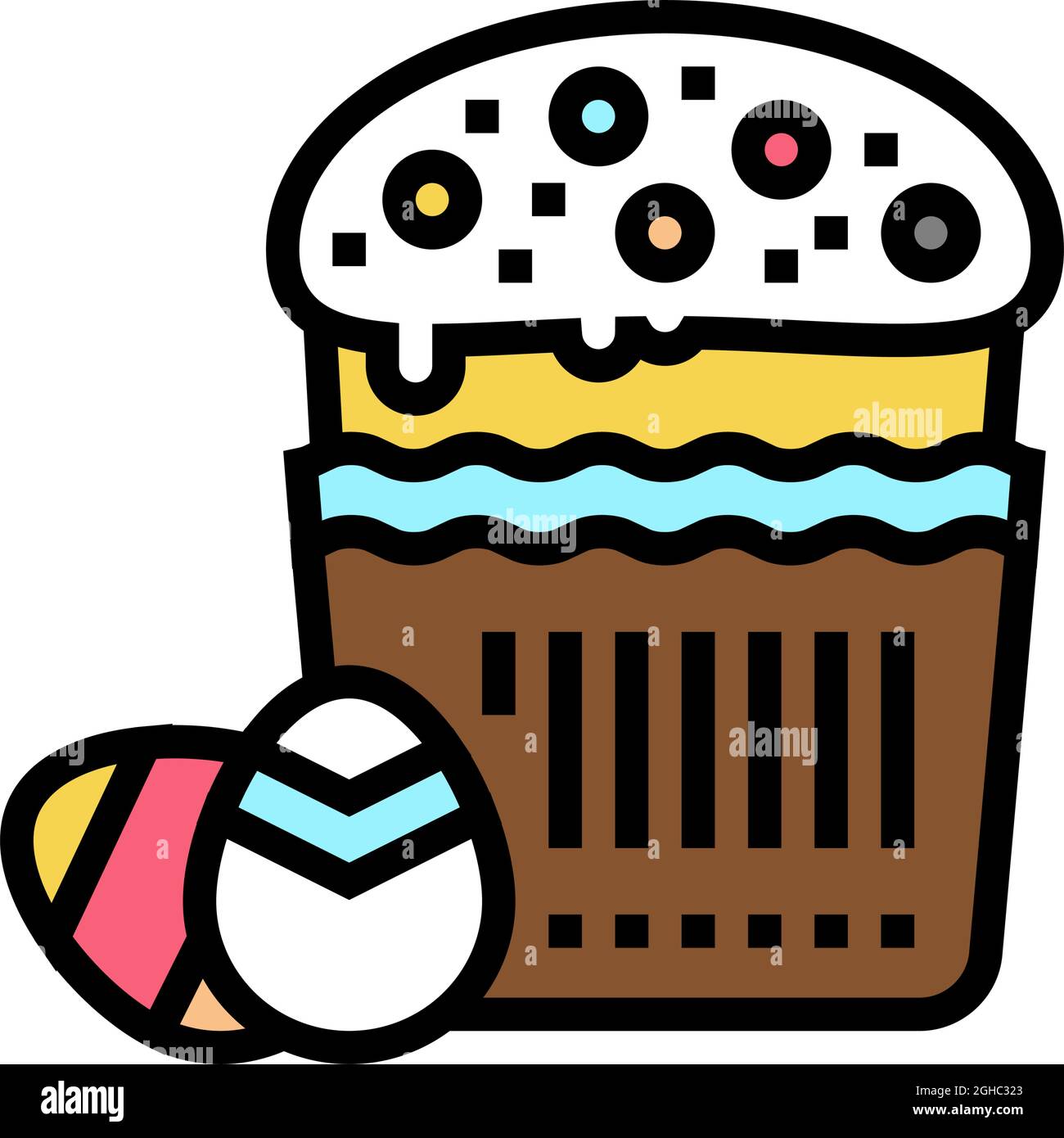 easter christianity color icon vector illustration Stock Vector Image ...