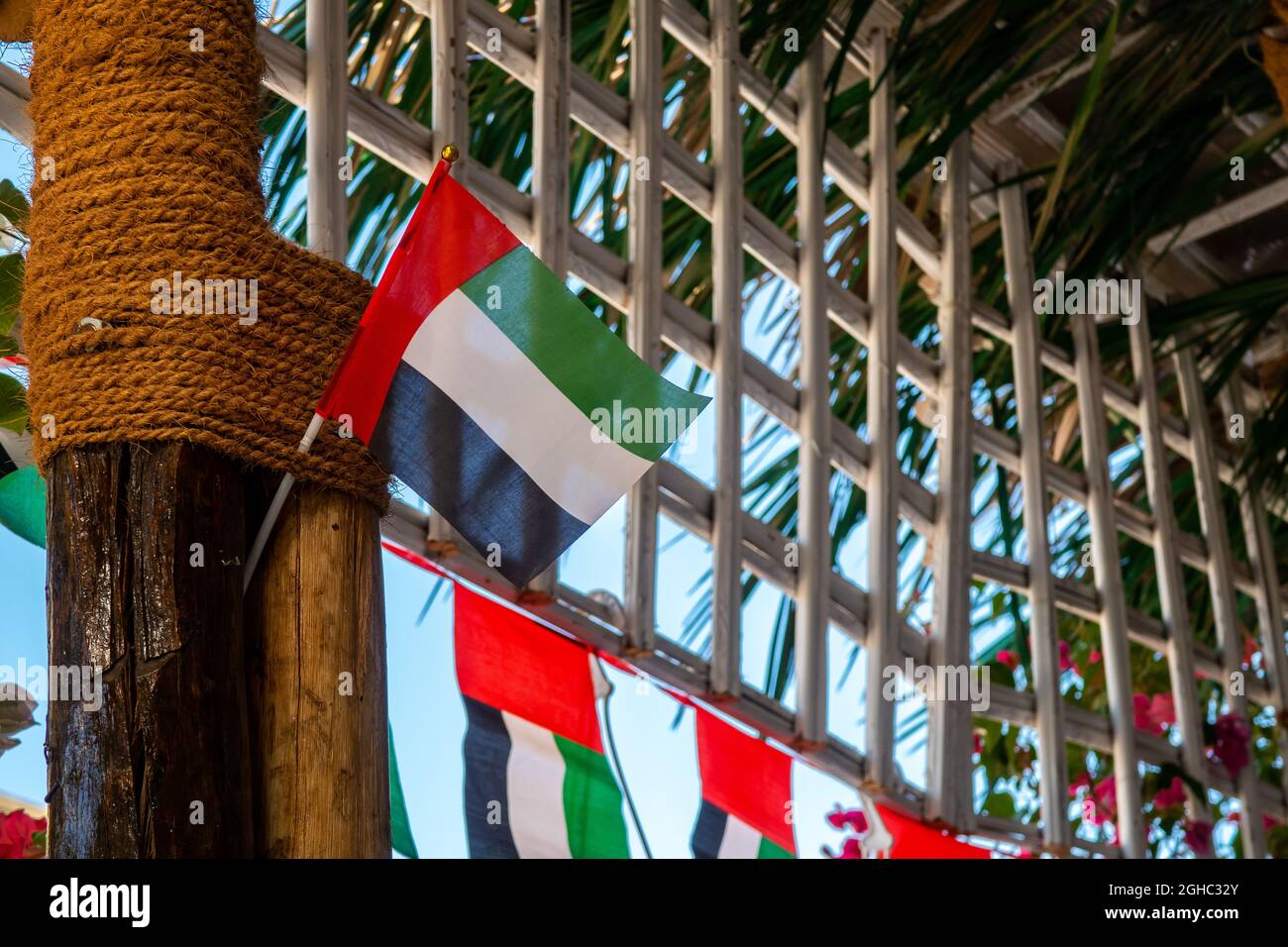 United Arab Emirates national flag decorations, UAE National Day, Dubai ...
