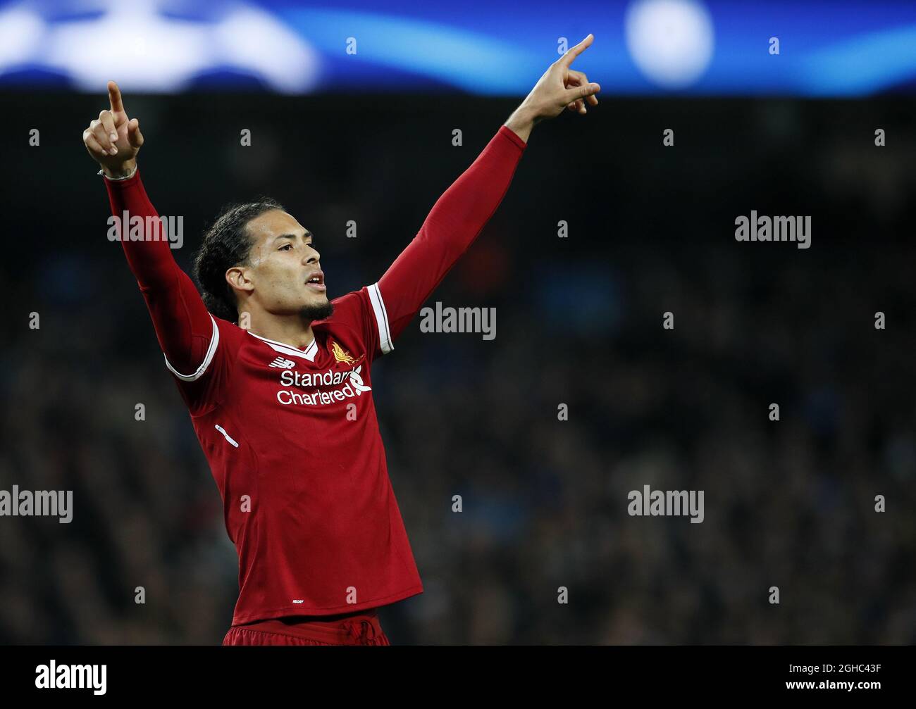 Liverpool's Virgil Van Dijk in action during the Champions League ...