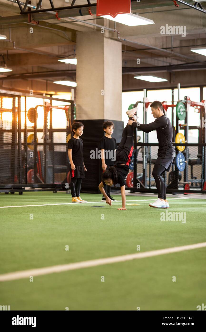 Child Headstand High Resolution Stock Photography and Images - Alamy