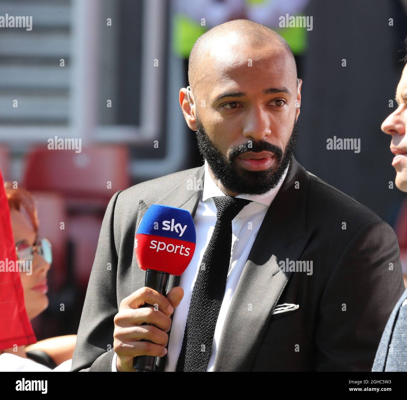 Sky TV pundit former player Thierry Henry during the premier league ...