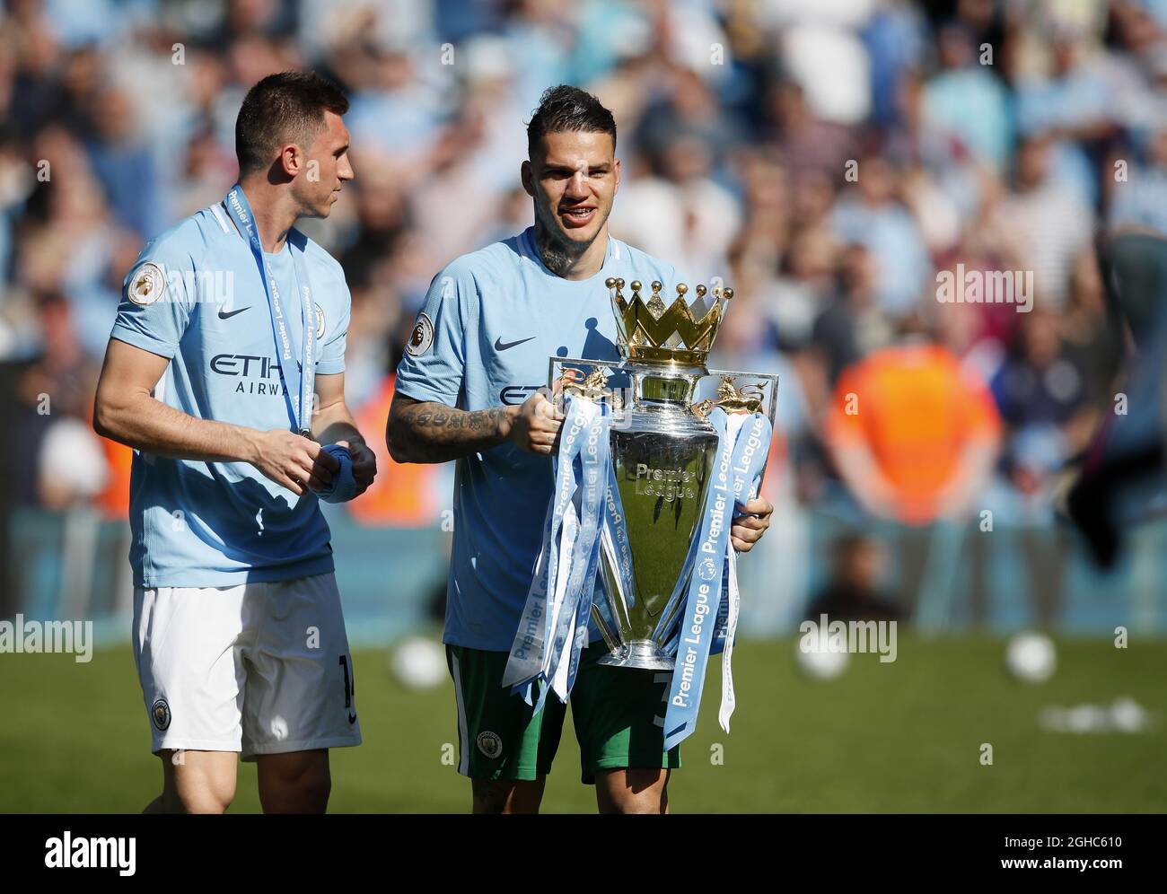 Ederson premier league trophy hi-res stock photography and images - Alamy