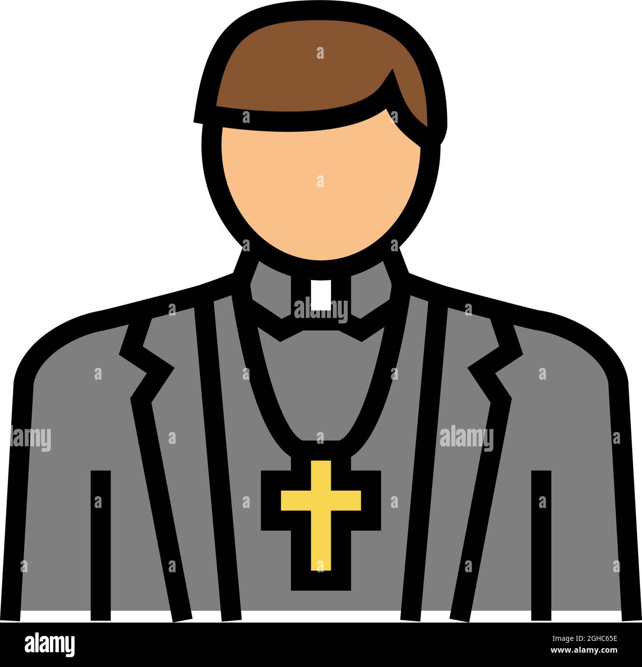 catholic religion color icon vector illustration Stock Vector Image ...
