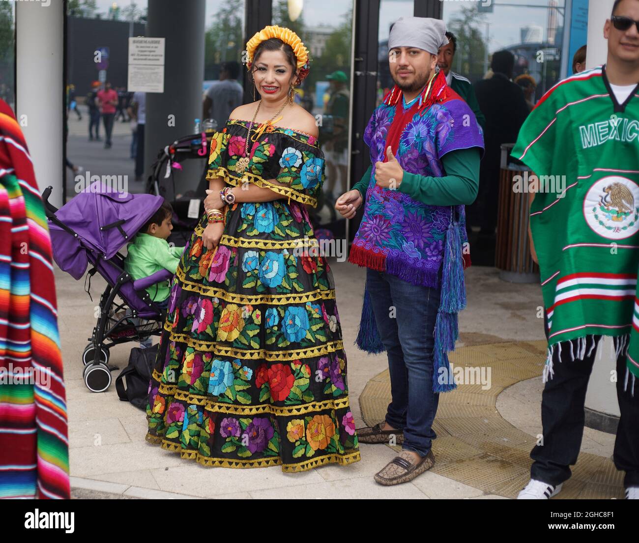 Mexican fans in traditional dress ahead of the FIFA World Cup 2018 ...