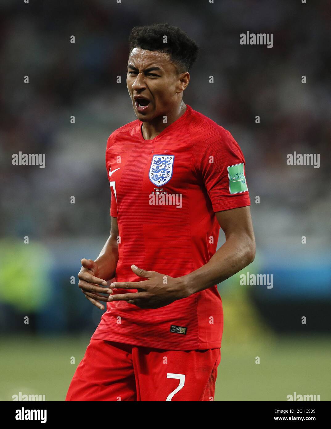 England's Jesse Lingard in action during the FIFA World Cup 2018 Group ...