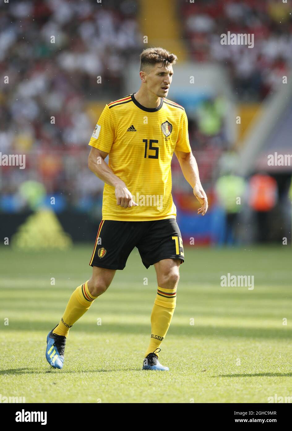 Belgium's Thomas Meunier in action during the FIFA World Cup 2018 Group ...
