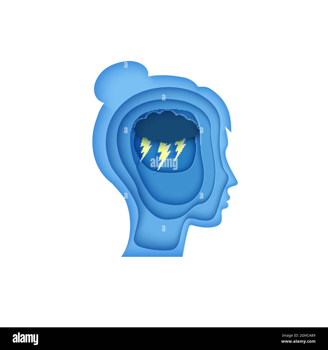 Brain cutout Stock Vector Images - Alamy