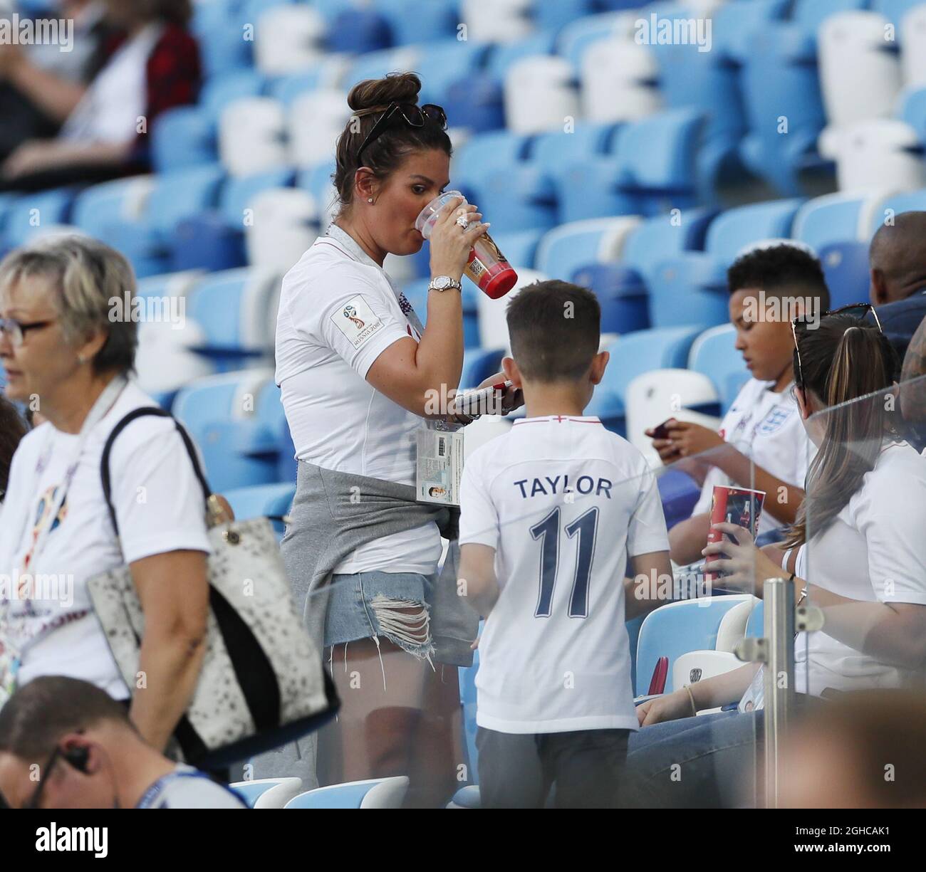 Rebekah Vardy wife of England player Jamie Vardy before the FIFA World ...