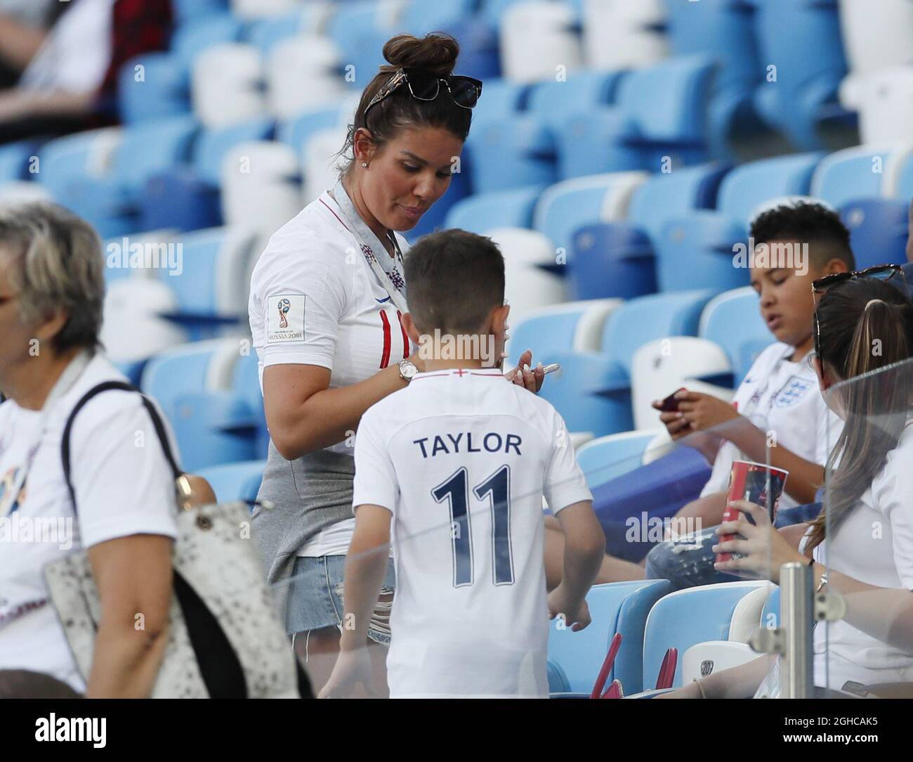 Rebekah Vardy wife of England player Jamie Vardy before the FIFA World ...