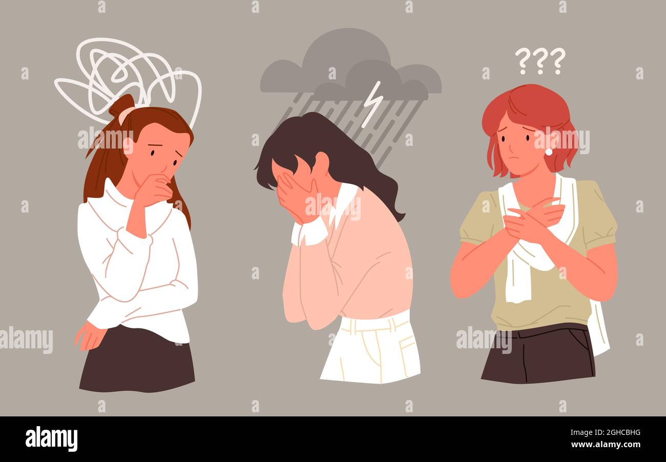 Cartoon crying woman hi-res stock photography and images - Alamy