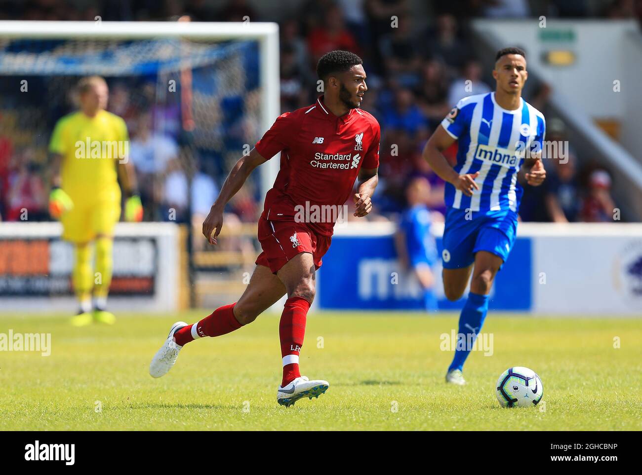 Joe Gomez of Liverpool during the pre season match at the Swansway ...