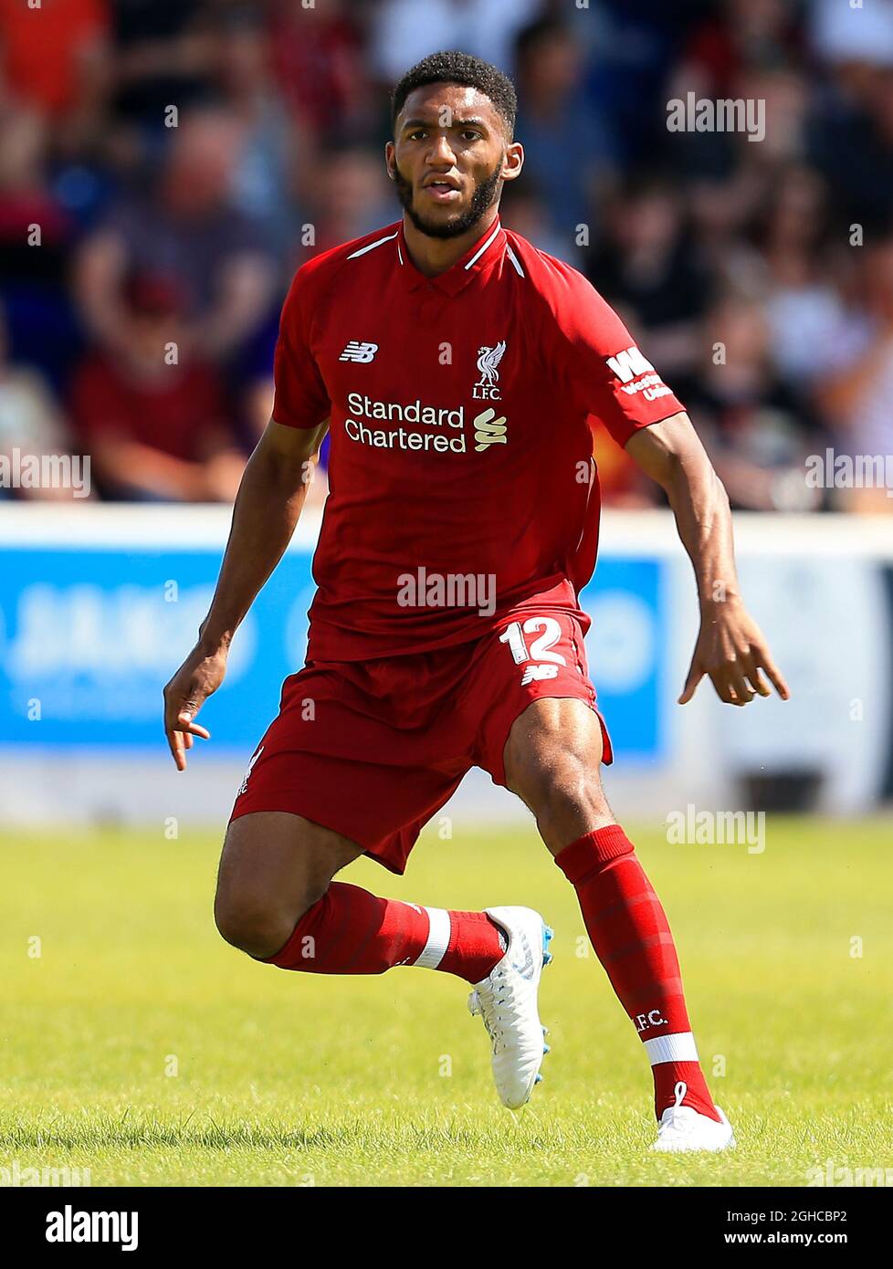 Joe Gomez of Liverpool during the pre season match at the Swansway ...
