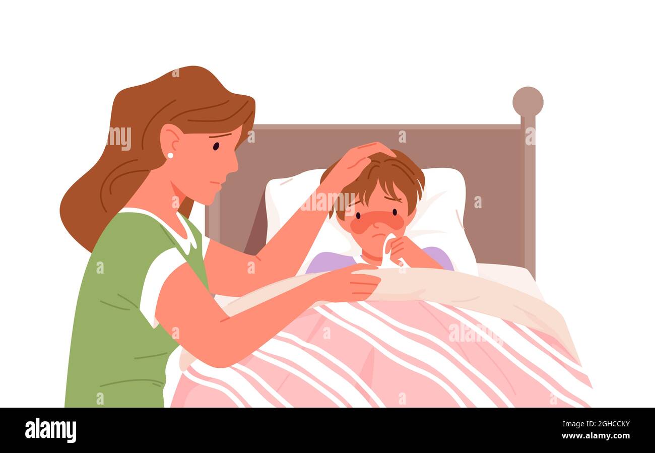 Sick person cartoon hi-res stock photography and images - Alamy